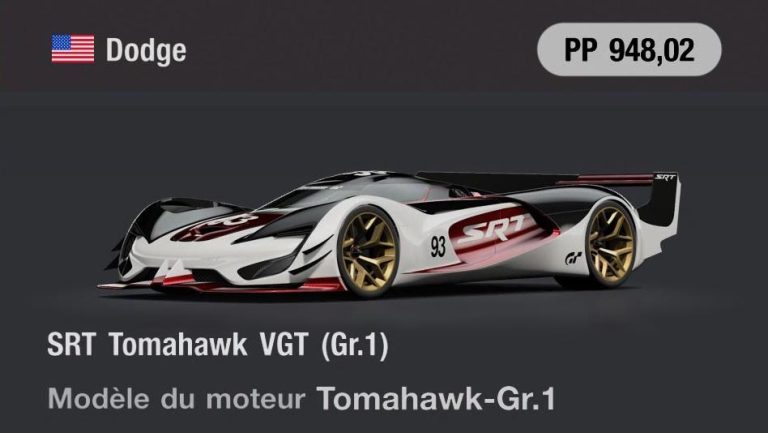 Dodge SRT Tomahawk VGT (Gr.1) - Simracing VR